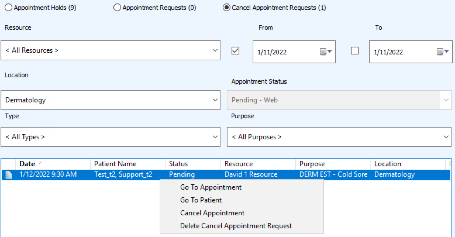 Nextech | Reviewing online appointments